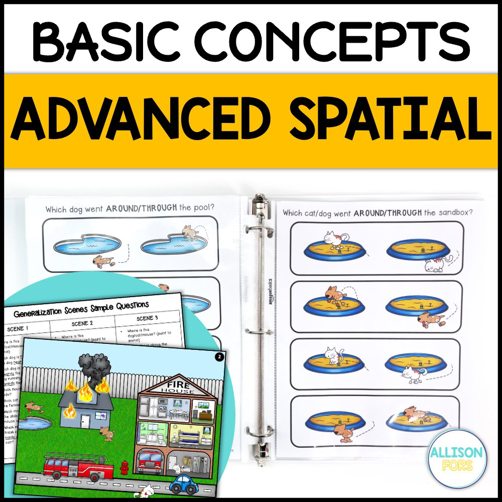 Advanced Prepositions Worksheets Basic Concepts Speech Therapy NO PREP ...