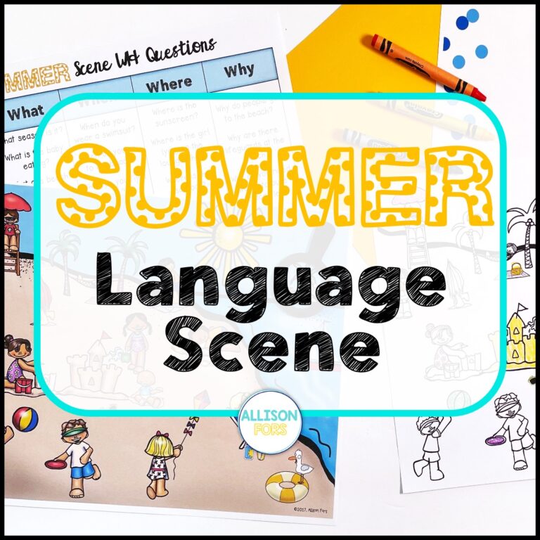 Summer Picture Scene for Speech Therapy - Language Scene | Allison Fors ...