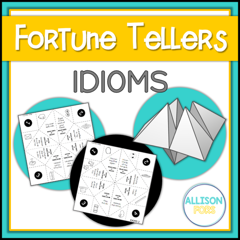 Figurative Language: Idioms Fortune Tellers | Allison Fors, Inc.