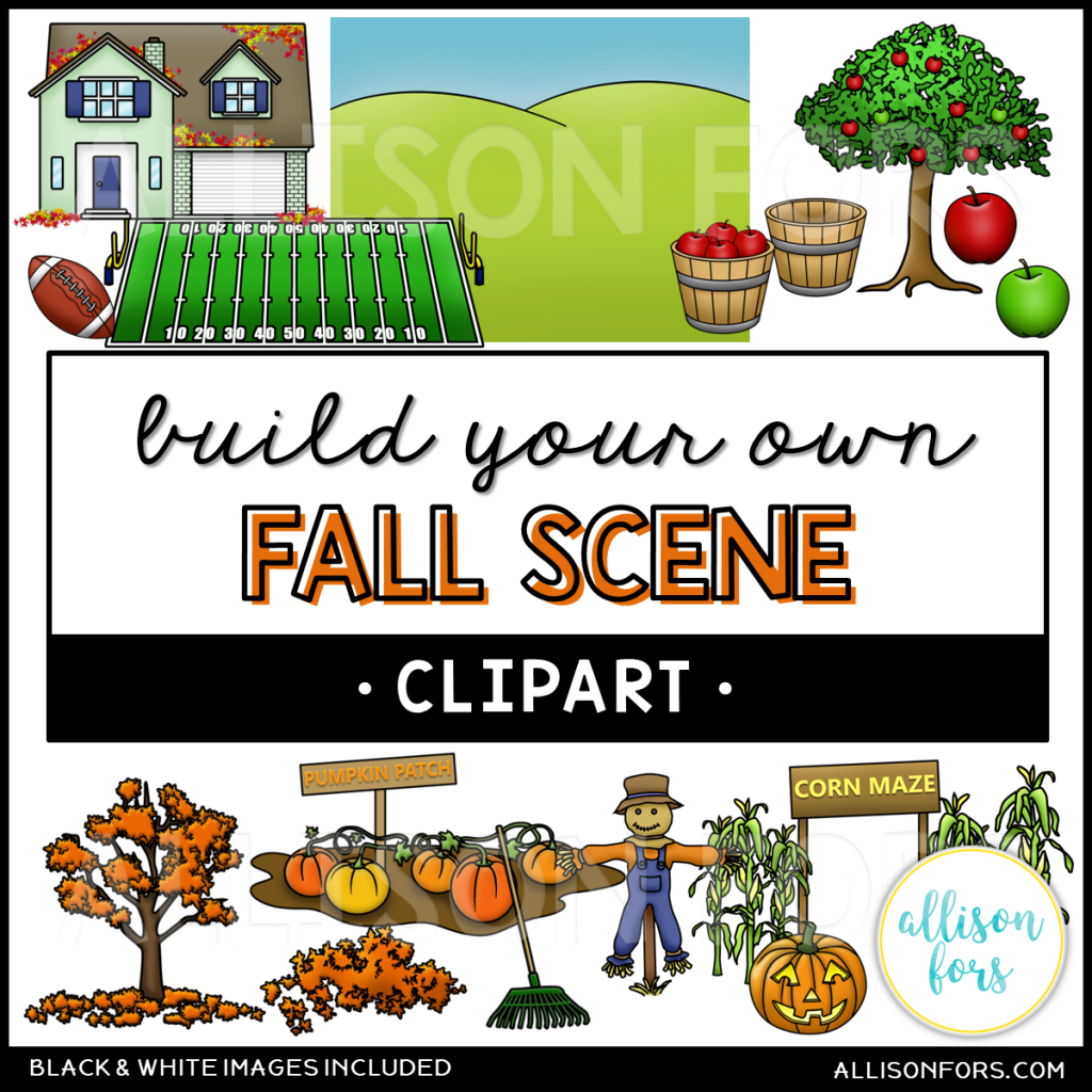 Build Your Own: Fall Scene Clip Art | Allison Fors, Inc.