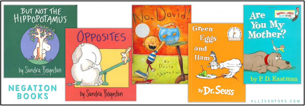30 Books to Help teach Negation in Speech Therapy