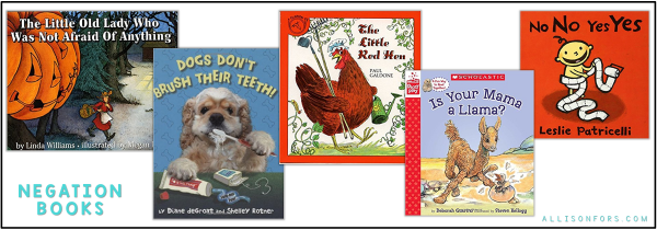 30 Books to Help teach Negation in Speech Therapy