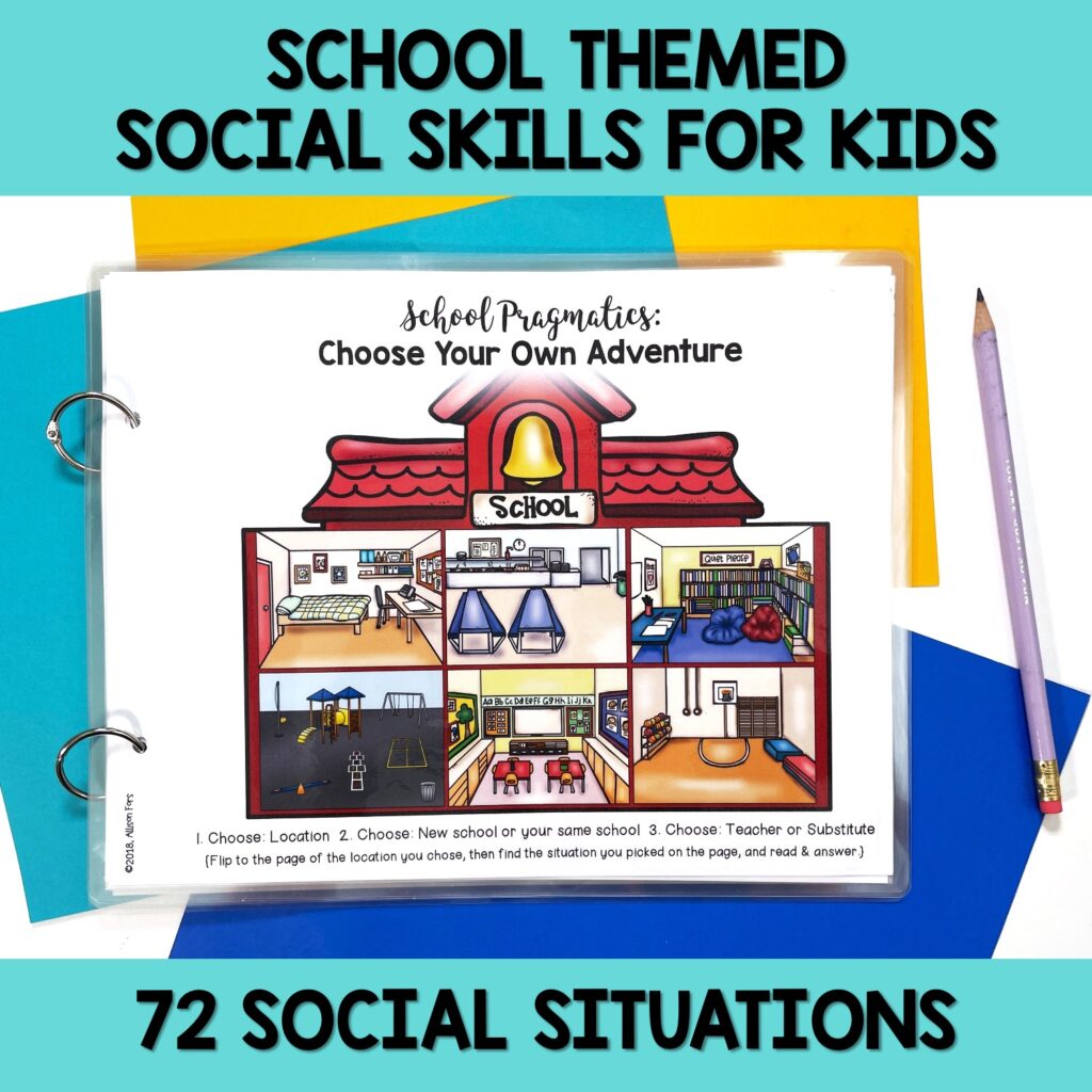 Social Skills Activities for Solving School Scenarios - Speech Therapy ...