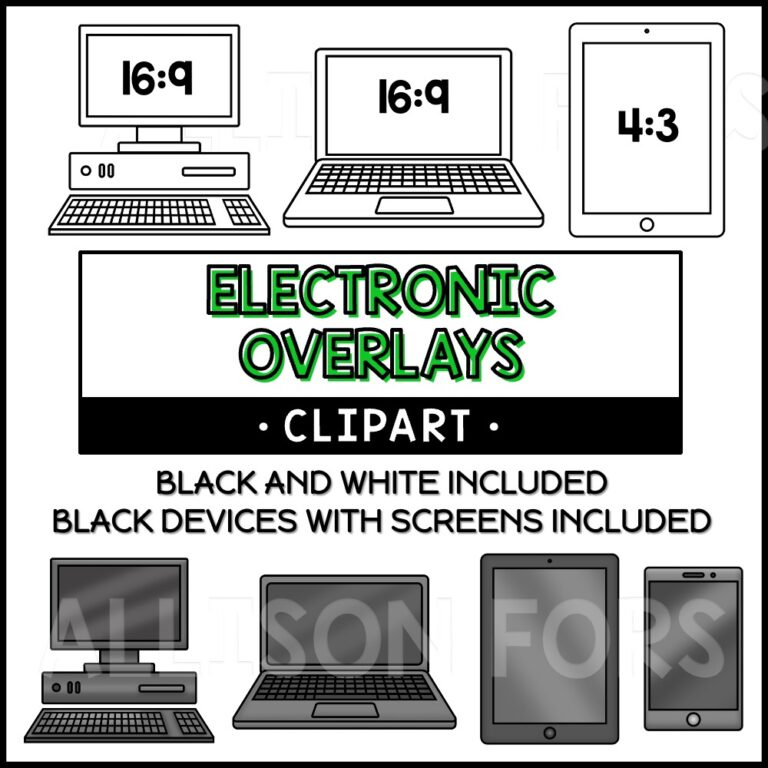 Electronic Overlay Clip Art - computer, laptop, tablet, phone | Allison ...