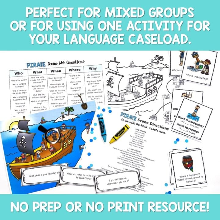 Pirate Speech Picture Scene for Speech Therapy - Talk Like a Pirate Day ...