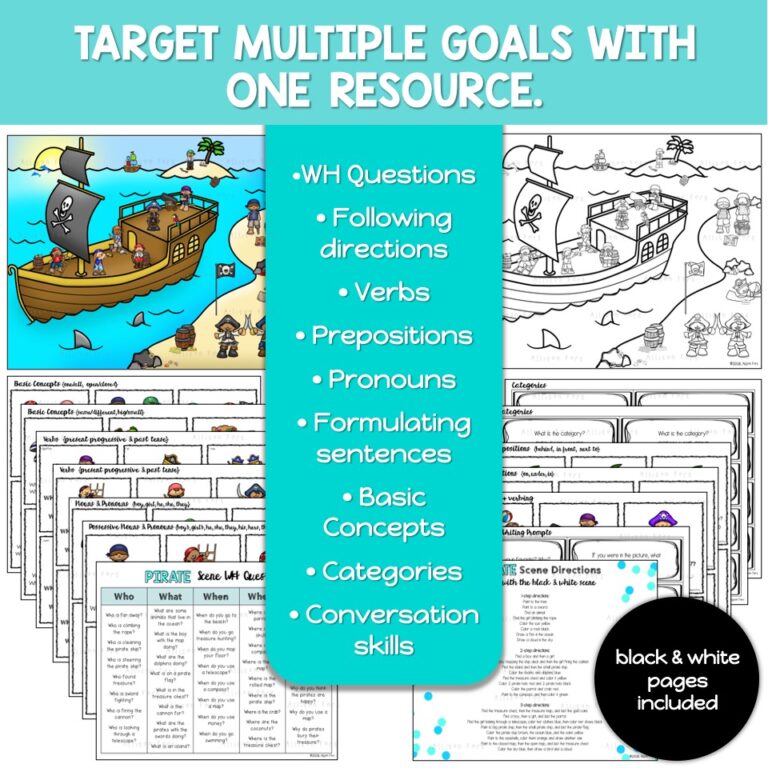 Pirate Speech Picture Scene for Speech Therapy - Talk Like a Pirate Day ...