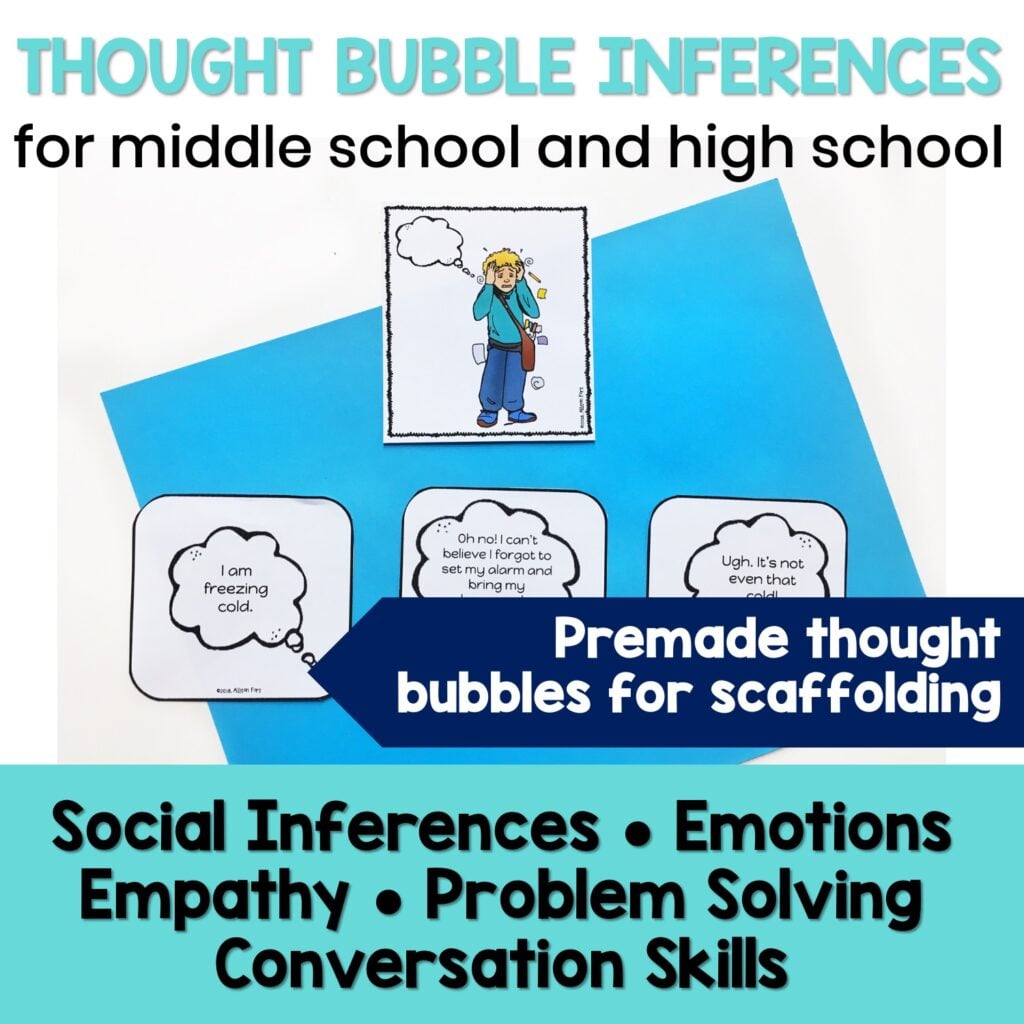 TEEN Thought Bubble Social Inferences and Problem Solving Scenarios ...