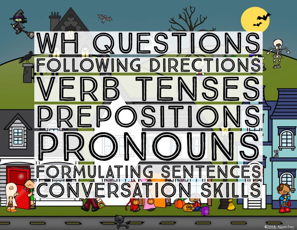 Halloween Picture Scene for Speech Therapy - Language Scene | Allison ...