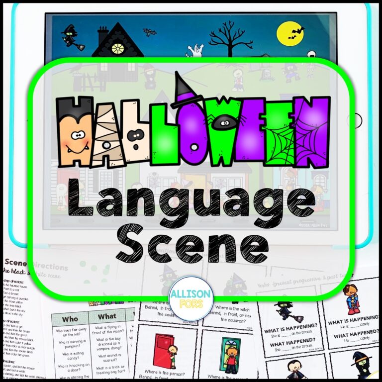 Halloween Picture Scene for Speech Therapy - Language Scene | Allison ...