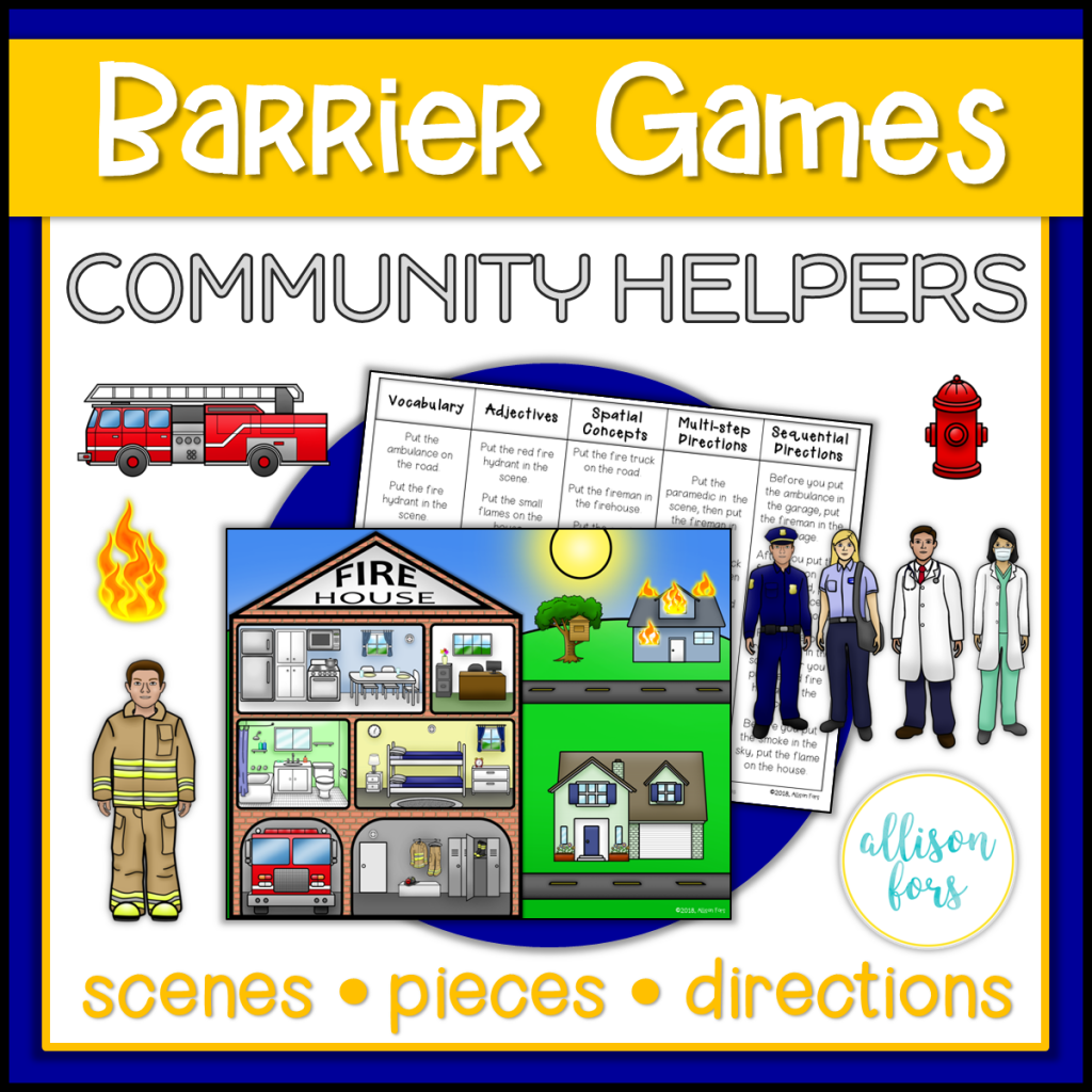 Barrier Games: Community Helpers Themed | Allison Fors, Inc.
