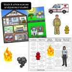 Community Helpers Barrier Games Speech Therapy - Speaking and Listening ...