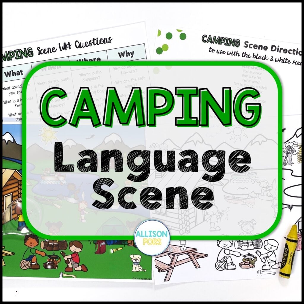 Camping Picture Scene for Speech Therapy - Language Scene | Allison ...