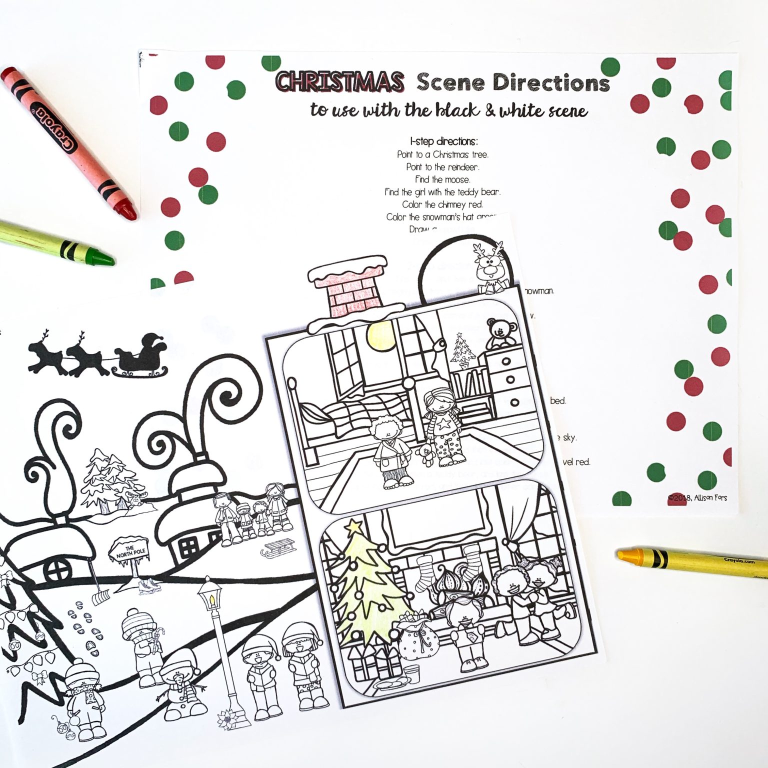 Christmas Picture Scene for Speech Therapy - Language Scene | Allison ...