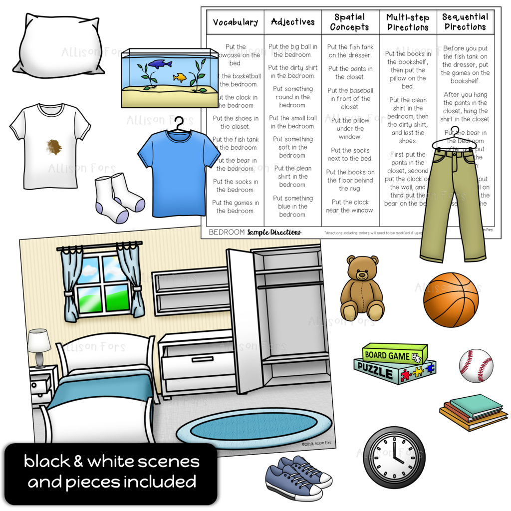 House Themed Barrier Games Speech Therapy - Speaking and Listening ...