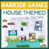 House Themed Barrier Games Speech Therapy - Speaking and Listening ...