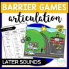 Articulation Barrier Games Speech Therapy for Later Sounds | Allison ...