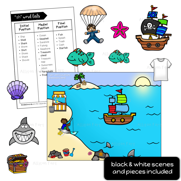 Articulation Barrier Games Speech Therapy for Later Sounds | Allison ...