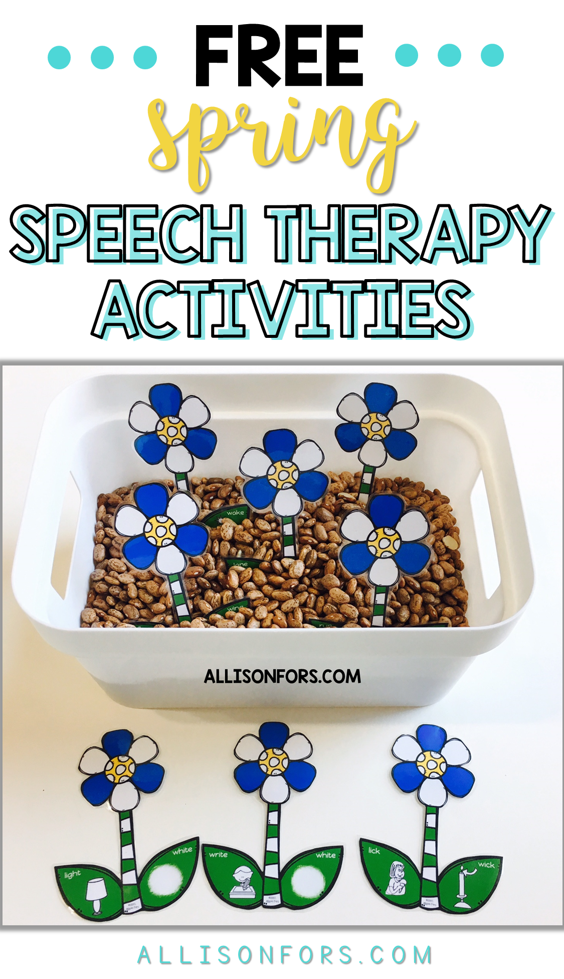 Free Spring Speech Therapy Activities & Clipart | Allison Fors, Inc.