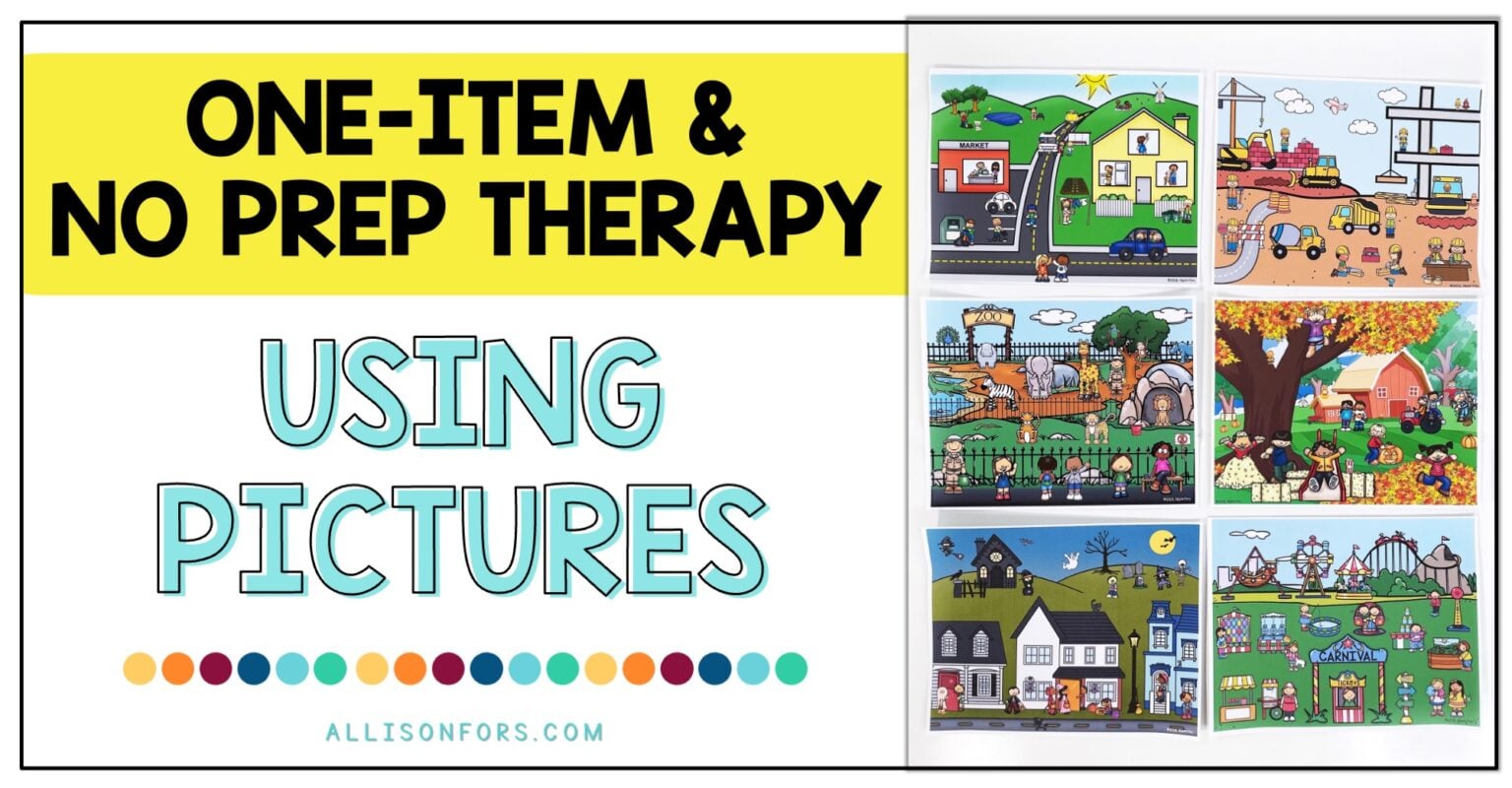 Using Pictures in Speech Therapy: One-Item, No-Prep Speech