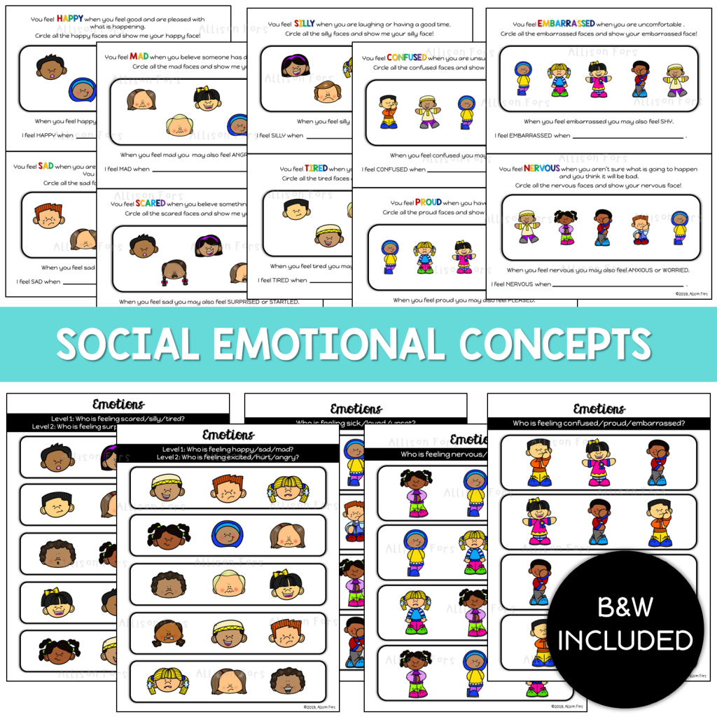 Emotions Basic Concepts Speech Therapy NO PREP | Allison Fors, Inc.