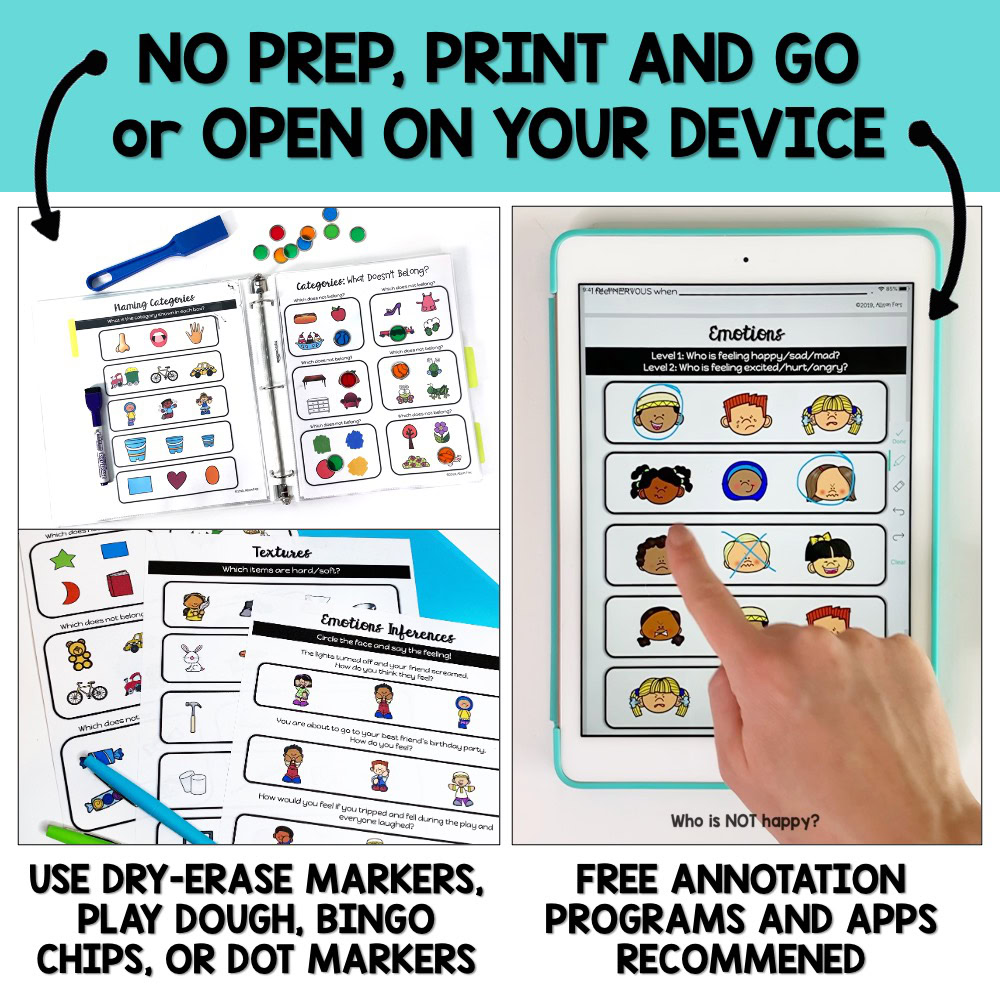 Basic Concepts Speech Therapy Bundle 2 NO PREP | Allison Fors, Inc.