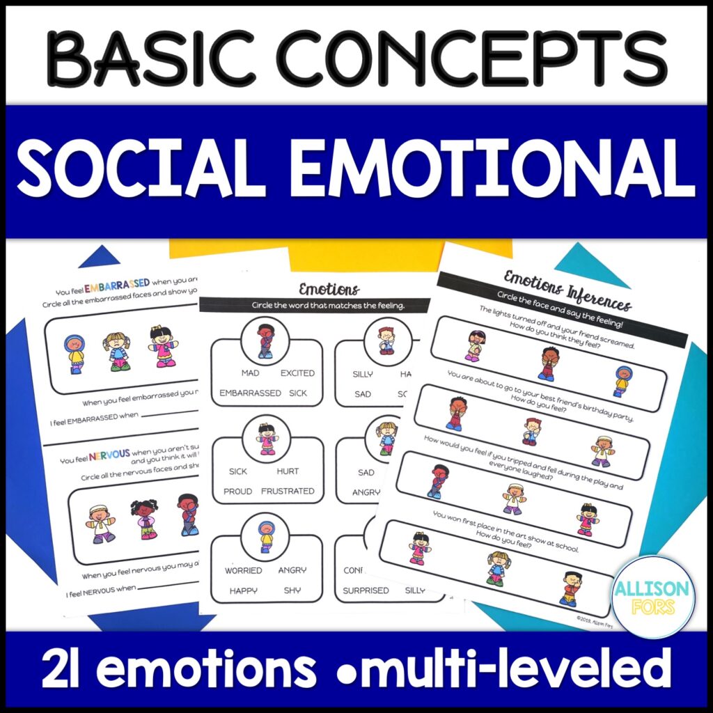 Emotions Concepts Speech Therapy NO PREP | Allison Fors, Inc.