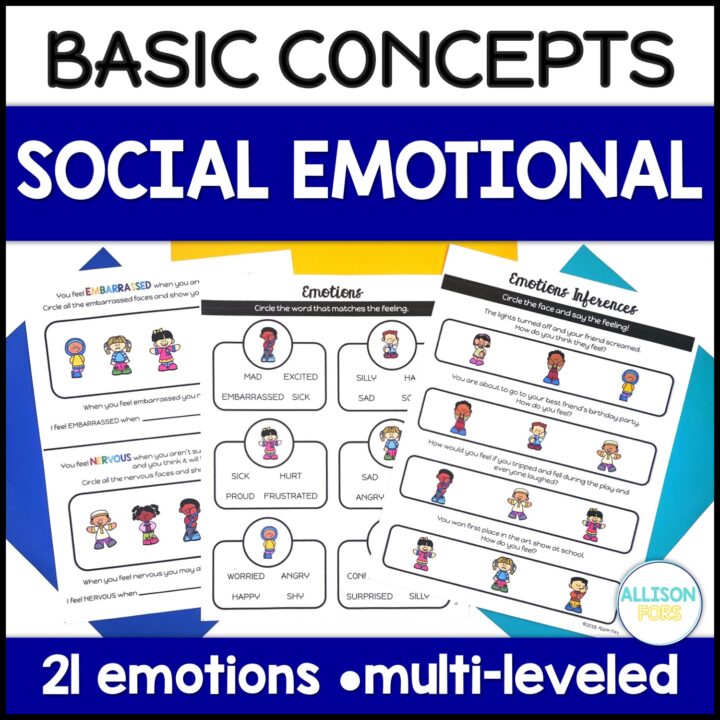 Emotions Concepts Speech Therapy NO PREP | Allison Fors, Inc.