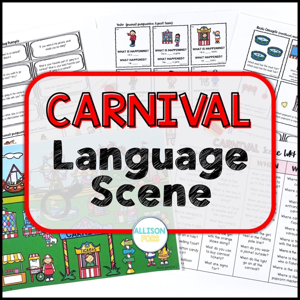 Carnival Picture Scene for Speech Therapy - Language Scene | Allison ...
