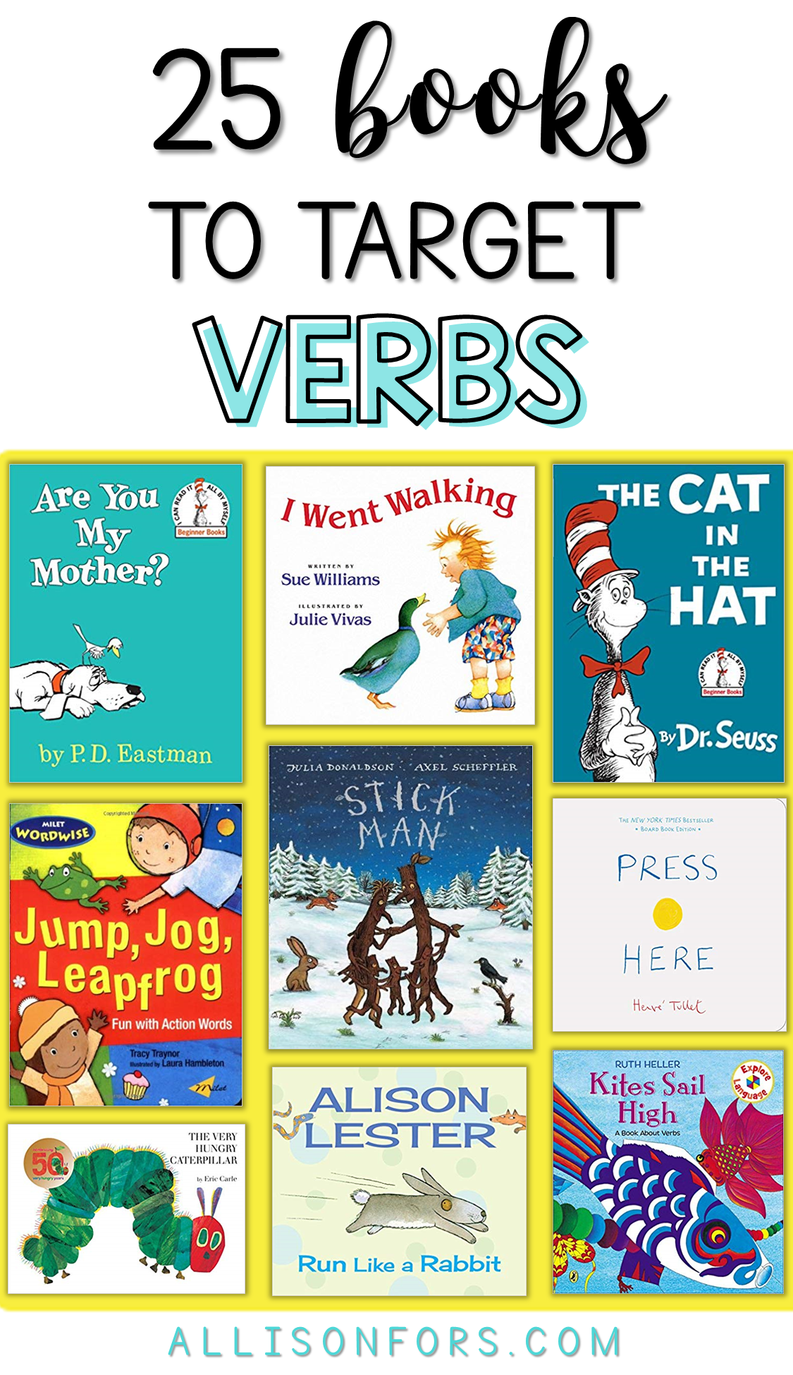 25 Books to Target Verbs in Speech Therapy