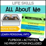 All About Me Personal Information Life Skills - Digital and Printable ...