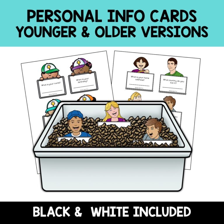 All About Me Personal Information Life Skills - Digital and Printable ...