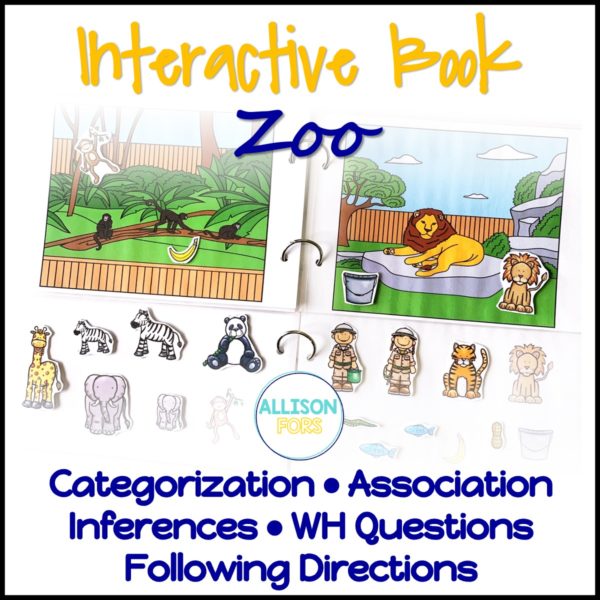 Zoo Interactive Book Speech Therapy | Allison Fors, Inc.
