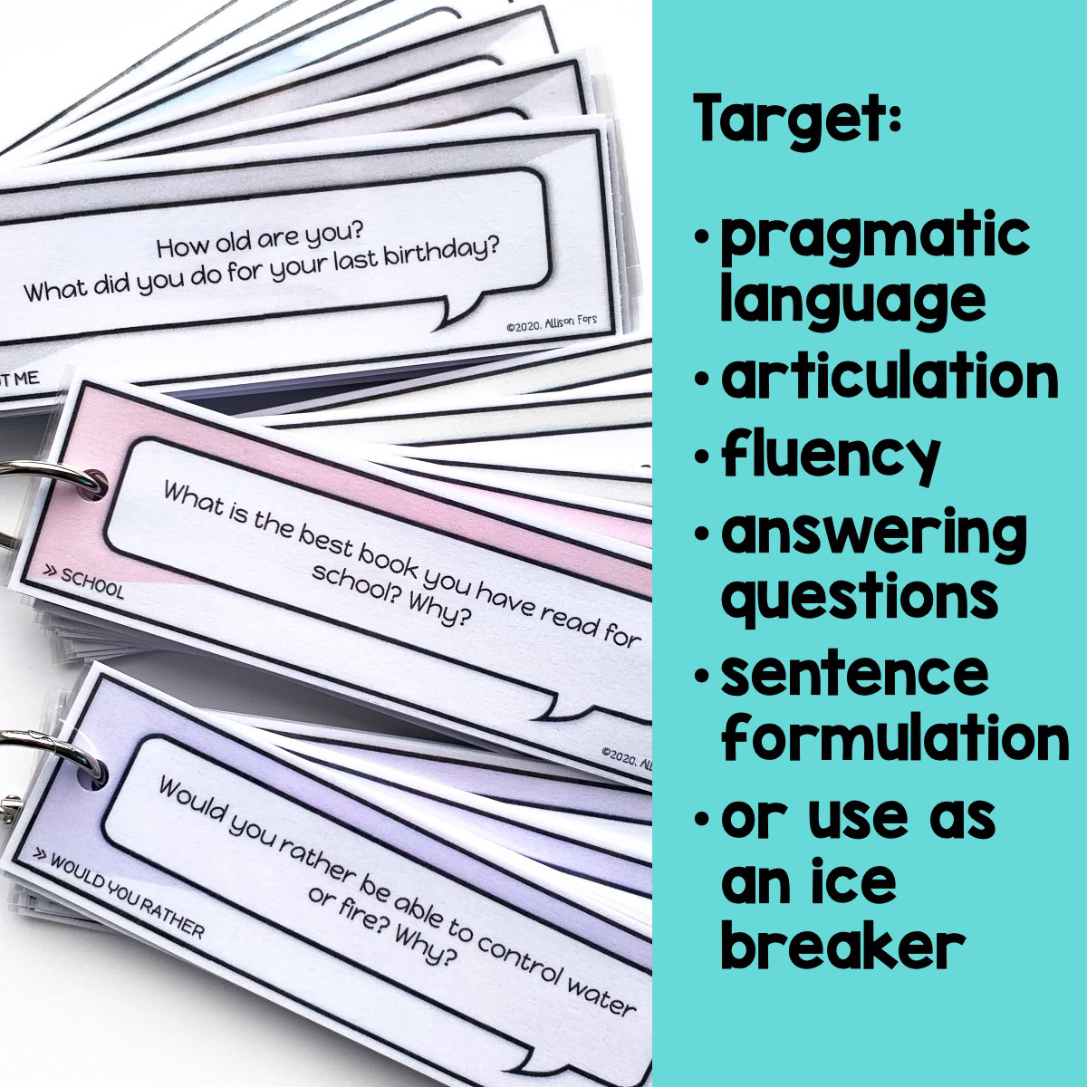 Conversation Starters Speech Therapy ELEMENTARY Printable and Digital ...