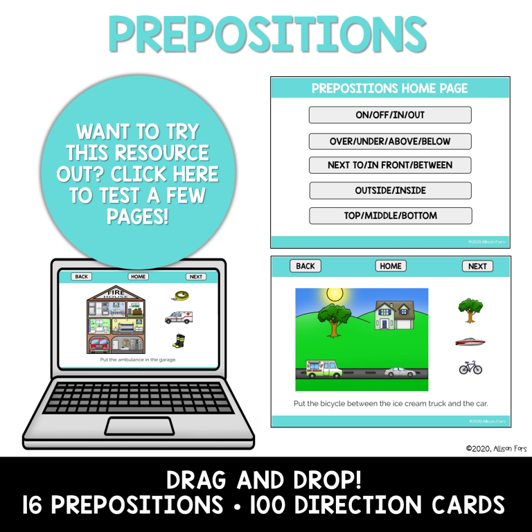 Prepositions Speech Therapy BOOM Cards™️ Digital Activities | Allison ...