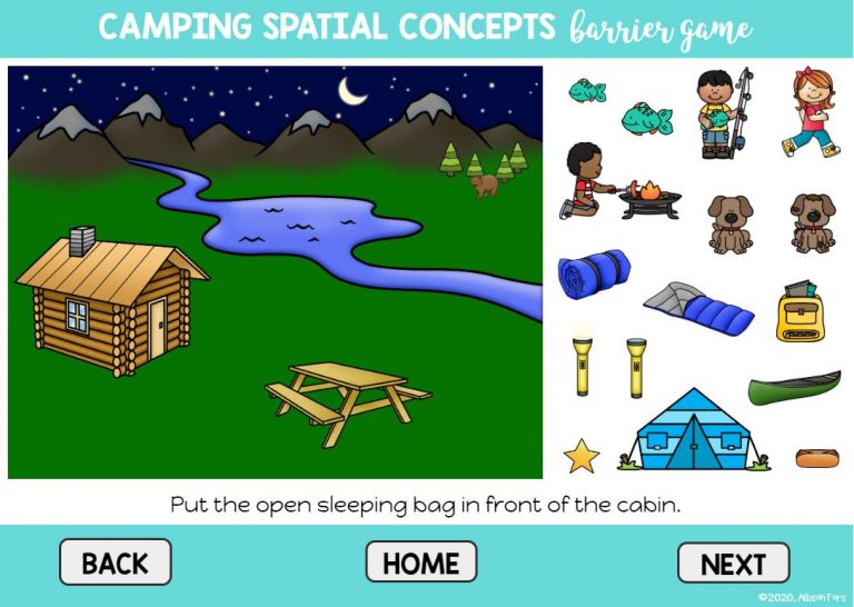 Camping Barrier Game BOOM Cards™️ Speech Therapy - Speaking and ...