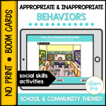 NO PRINT Boom Cards Appropriate and Inappropriate Behaviors - Allison Fors