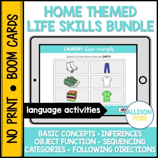 NO PRINT Boom Cards Home Life Skills Bundle | Allison Fors, Inc.