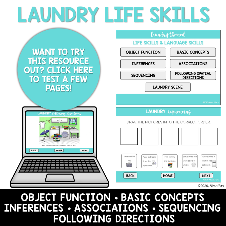 Laundry Life Skills - Functional Language BOOM Cards™️ | Allison Fors, Inc.