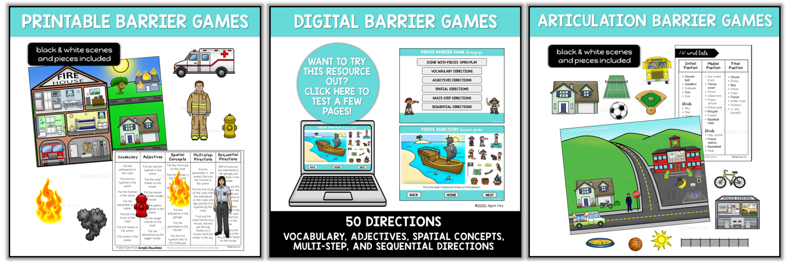 NO PRINT Boom Cards Seasons Barrier Game Bundle | Allison Fors, Inc.