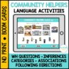 Community Helpers Language Activities BOOM Cards™️ Speech Therapy