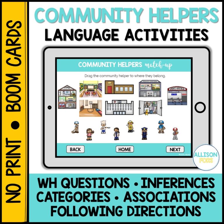 Community Helpers Language Activities BOOM Cards™️ Speech Therapy