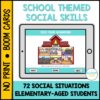 School Themed Social Skills BOOM Cards™️ Speech Therapy | Allison Fors ...