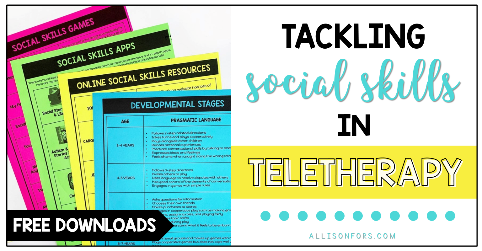 Tackling Social Skills in Teletherapy and Distance Learning