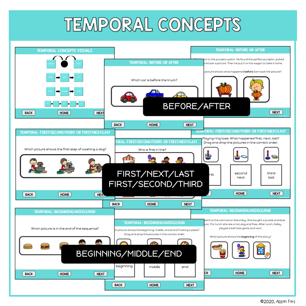 Temporal Concepts Speech Therapy BOOM Cards™️ Digital Activities ...