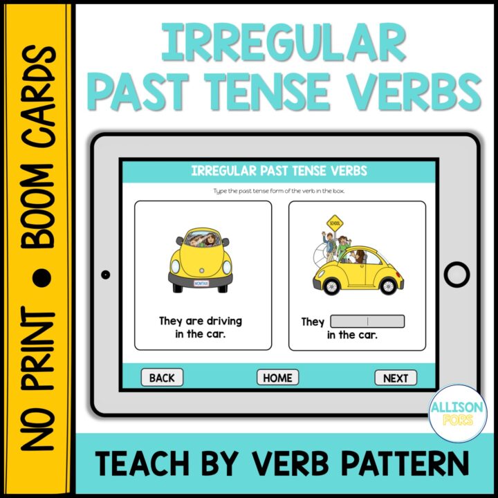 Irregular Past Tense Verbs Speech Therapy Boom Cards