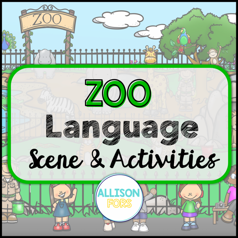 Zoo Picture Scene for Speech Therapy - Language Scene | Allison Fors, Inc.