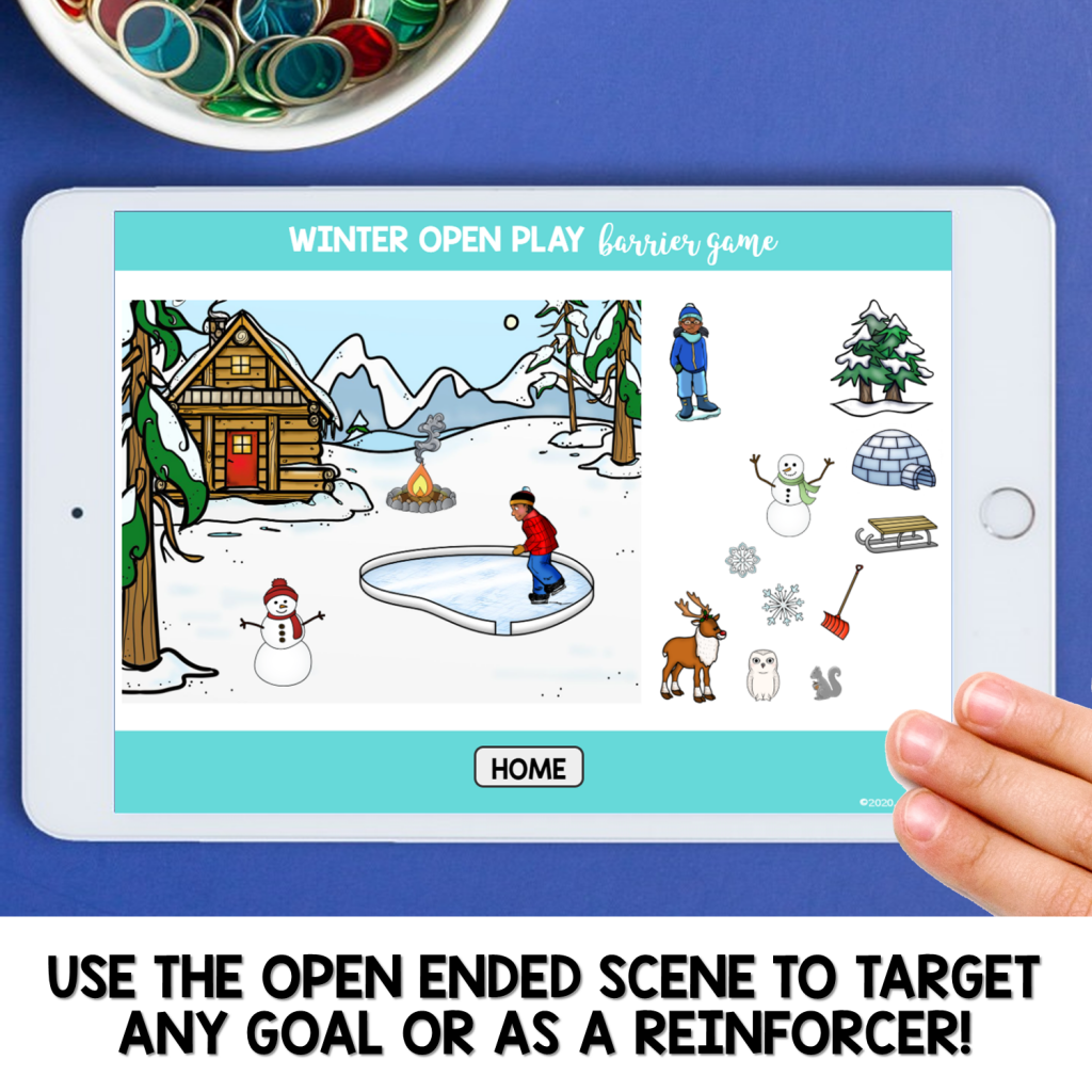 Winter Barrier Game BOOM Cards™️ Speech Therapy - Speaking and ...