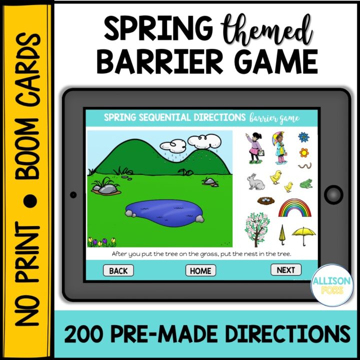 Spring Barrier Game BOOM Cards™️ Speech Therapy - Speaking and ...