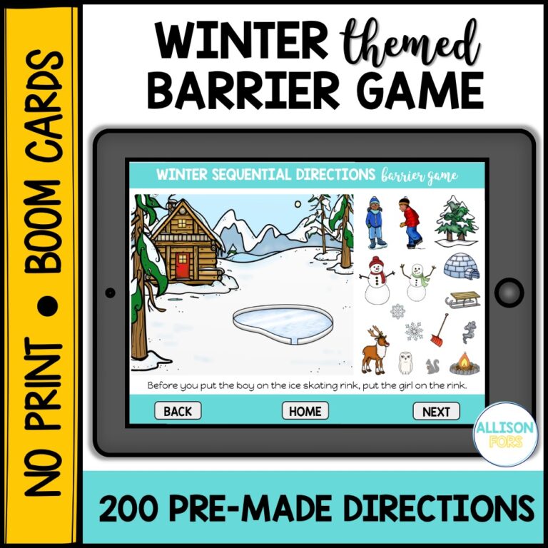 Winter Barrier Game BOOM Cards™️ Speech Therapy - Speaking and ...