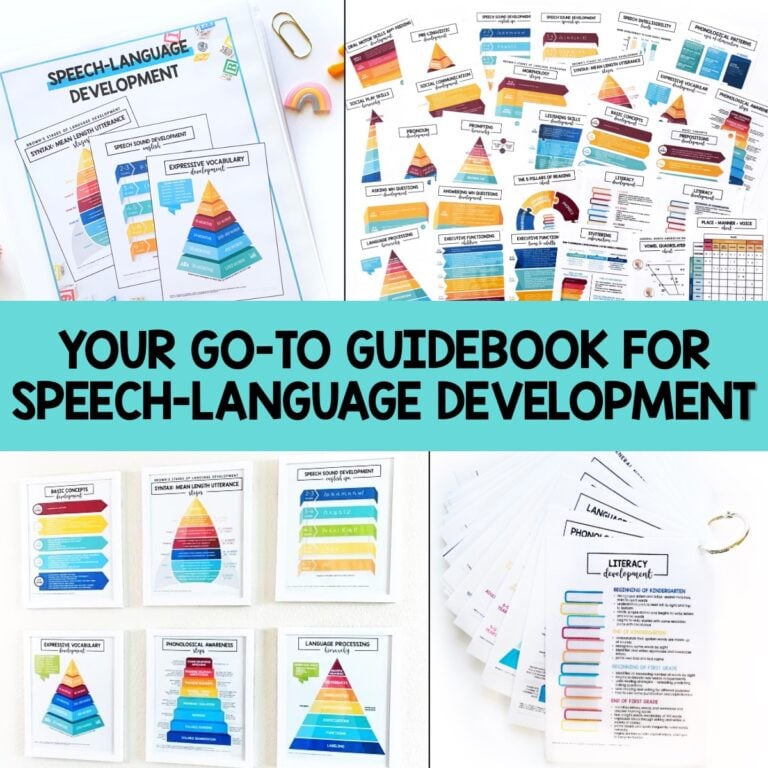 Speech-Language Development Charts, Handouts, and Developmental ...